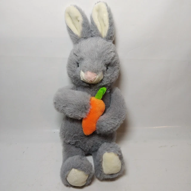 JOHN LEWIS BUNNY Rabbit Soft Toy Plush Grey With Carrot Easter £12.00 ...