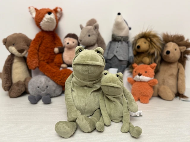 JELLYCAT FERGUS FROG Heritage Collection Duo - Small + Medium, Brand ...