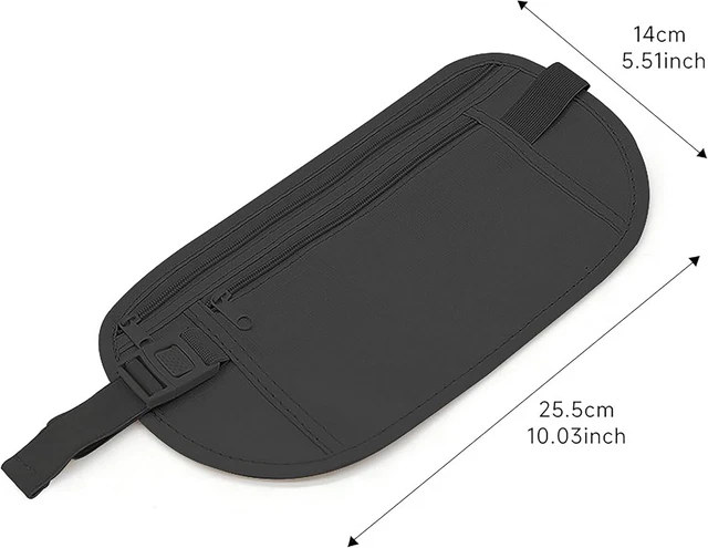 DAY TIP MONEY Belt, RFID Blocking Fanny Pack Travel Belt Bag Hidden ...