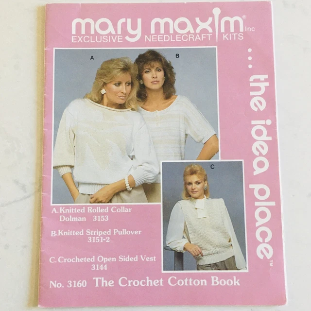 VINTAGE MARY MAXIM CROCHET COTTON Pattern Book # 3160 $8.10 - PicClick CA