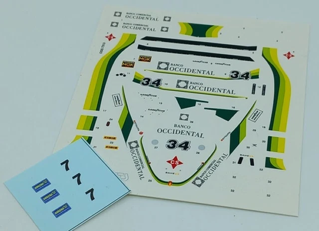 DECAL 1/43 WILLIAMS FW07 F.1 Ford Spanish GP and Aurora AFX 1980 ...