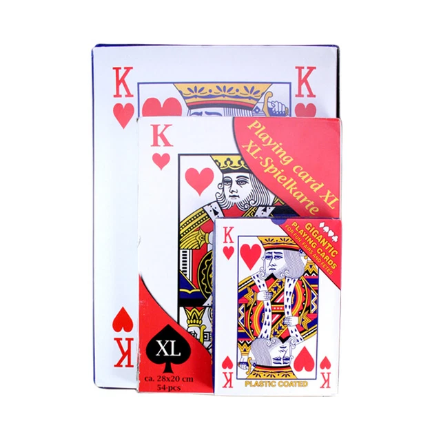 JUMBO PLAYING CARDS A5 A4 A3 Sized Play Your Cards Right £8.99 ...