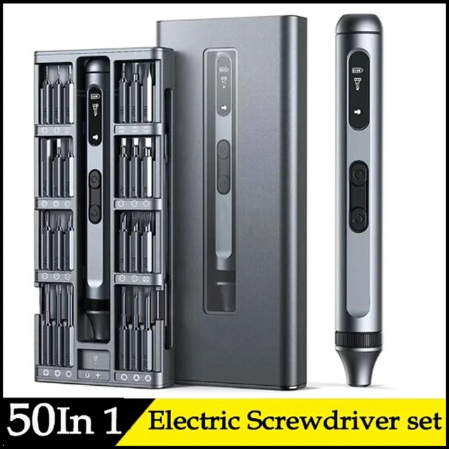 50 IN 1 Cordless Electric Screwdriver Kit Mini Power Precision ...
