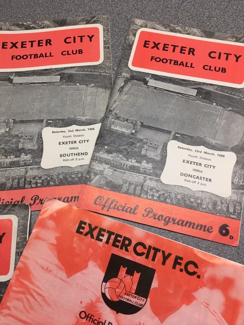 EXETER CITY FOOTBALL Programmes x 7 - 1960’s / 70’s £8.50 - PicClick UK
