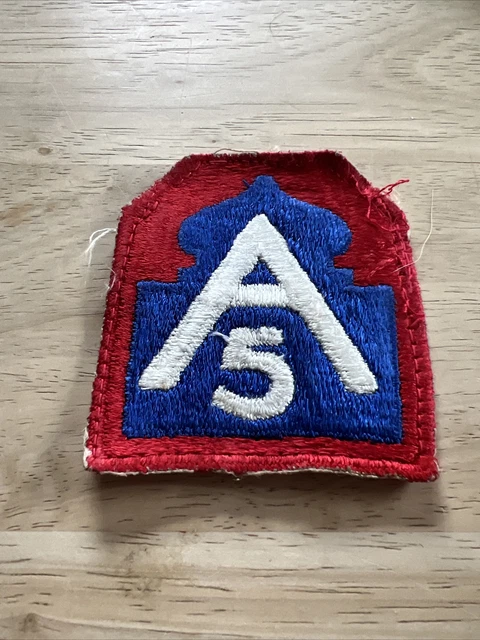 WW2 US 5TH Army A-5 Division Shoulder Unit Military Uniform Patch WWII ...