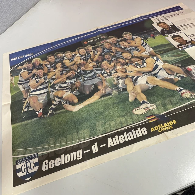 AFL VFL NEWSPAPER Poster Geelong Cats Football 2006 NAB CUP TEAM PHOTO ...