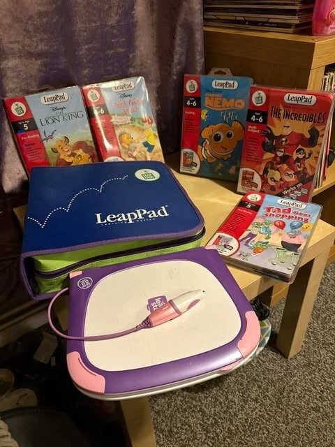 LEAPPAD WRITING PLUS Learning System grey and blue with additional leap ...