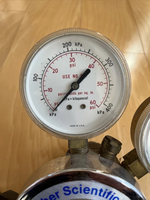 FISHER SCIENTIFIC FS-50 Inert Gas Pressure Regulator Ar N2 He 4000&60 ...