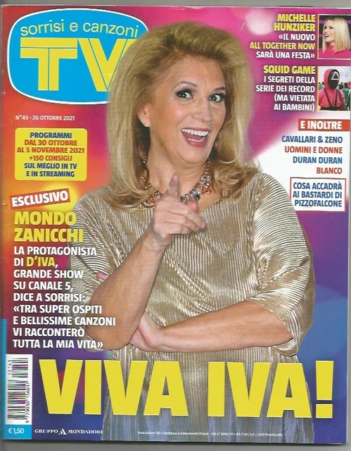 Rivista Settimanale Sorrisi E Canzoni Tv N 43 26 Ottobre 2021 Gruppo