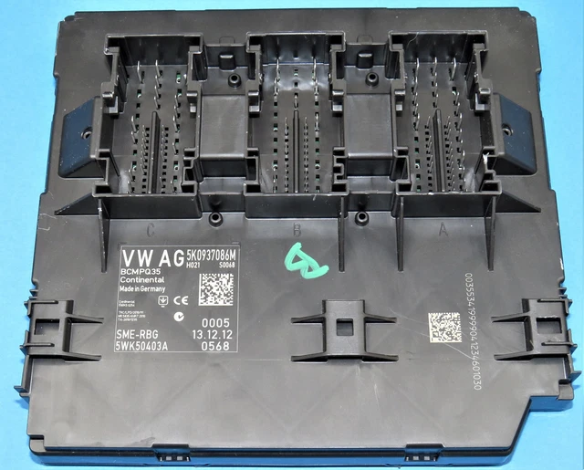 VW SCIROCCO CENTRAL Locking Body Control Module Fuse Box 5K0937086M £59 ...