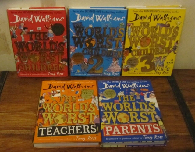 DAVID WALLIAMS WORLD'S Worst Book set: Teachers, Parents + Children 1 ...