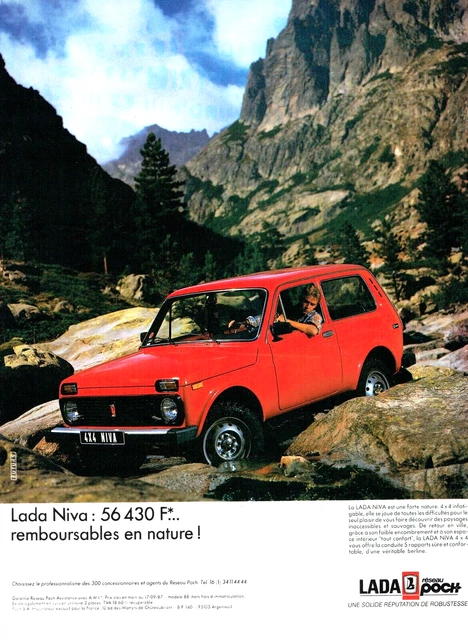 PUBLICITÉ ADVERTISING 0922 1987 Lada Niva 4x4 Res Poch forte Nature EUR ...
