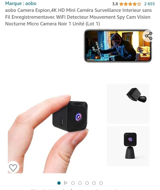 MINI CAMÉRA 4K espion Q18 Sans fil avec vision de nuit EUR 45,00 ...