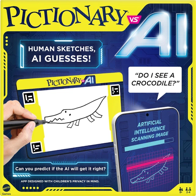 MATTEL GAMES PICTIONARY VS AI, Family Board Game for Kids and Adults ...