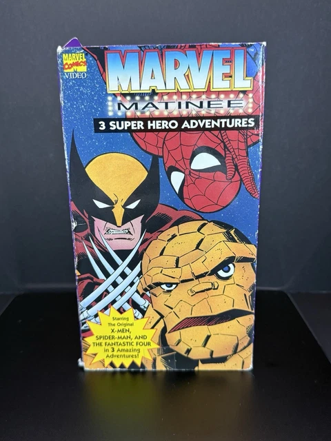 MARVEL MATINEE 3 Super Hero Adventures VHS X-Men Spider Man Fantastic ...