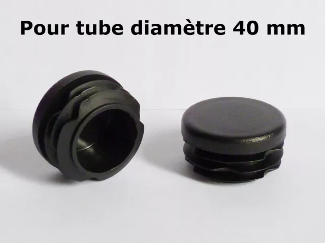 4 BOUCHONS EMBOUTS pour tube rond plastique PVC NOIR diamètre 40 mm EUR ... 4 BOUCHONS EMBOUTS pour tube rond plastique PVC NOIR diamètre 40 mm EUR ...