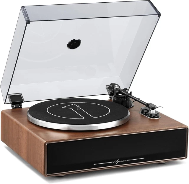 ONE-S VINYL RECORD Player with Bluetooth Input/Output, All-In-One ...