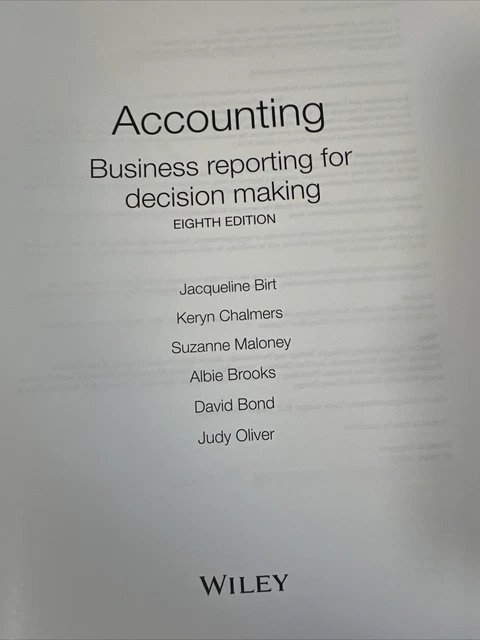 Accounting Business Reporting For Decision Making 8th Edition By