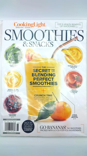 SMOOTHIE SHAKES SNACKS healthy recipe book magazine cooking light diet ...