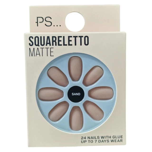 PRIMARK FALSE NAILS Gel Stick Press on Nail Art Extension French + 2g ...