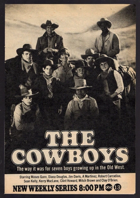 1974 TV AD~THE Cowboys~Clint Howard~Moses Gunn~Sean Kelly~Kerry Maclane ...