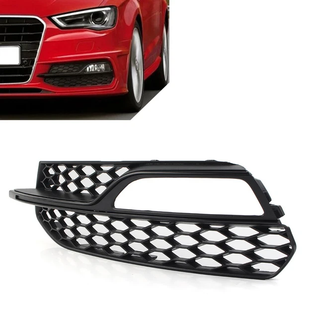 HONEYCOMB MESH FRONT Bumper Fog Light Grille Cover For Audi A3 S3 13 ...