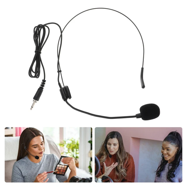 OVER EAR MICROPHONE Wired Headset for Live Streaming Loudspeaker £9.59 ...