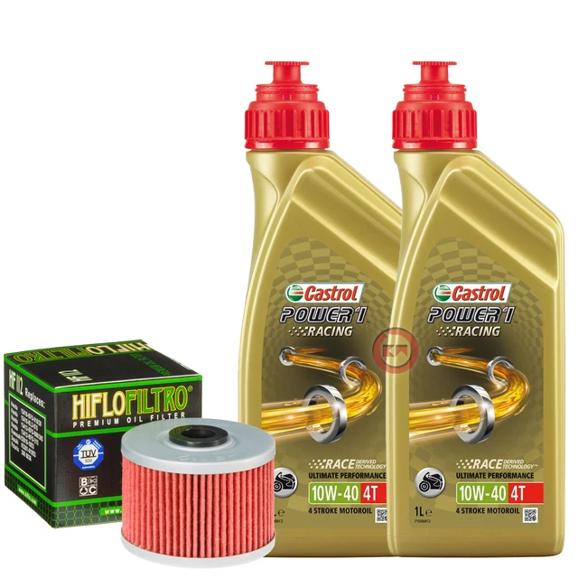 SERVICING 2 LT Oil Castrol Power 1 Racing 10W40 + Filter Honda XL-X 250 ...