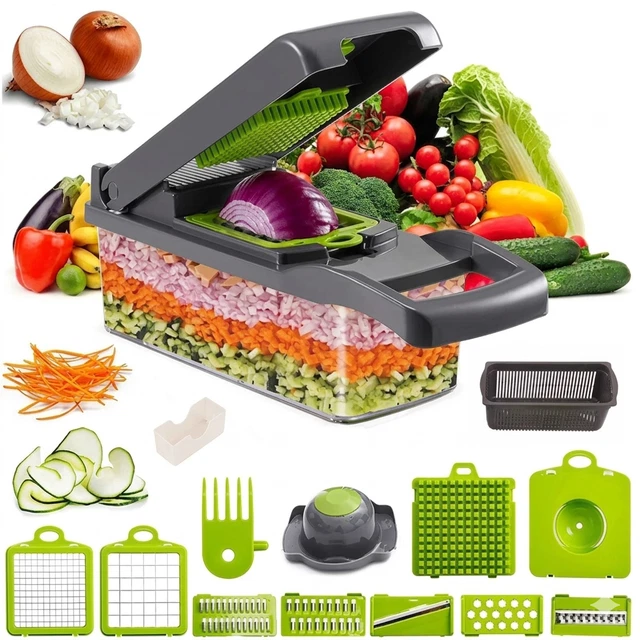 16-IN-1 VEGETABLE CHOPPER | Mandoline Slicer, Dicer & Food Grater ...
