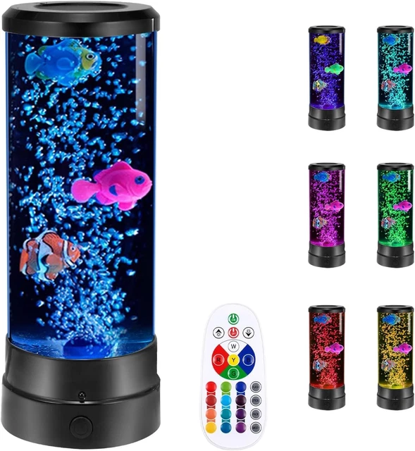 NASTOPEE BUBBLE FISH Lamp, Colour Changing Mood Light, USB Lava Lamp ...