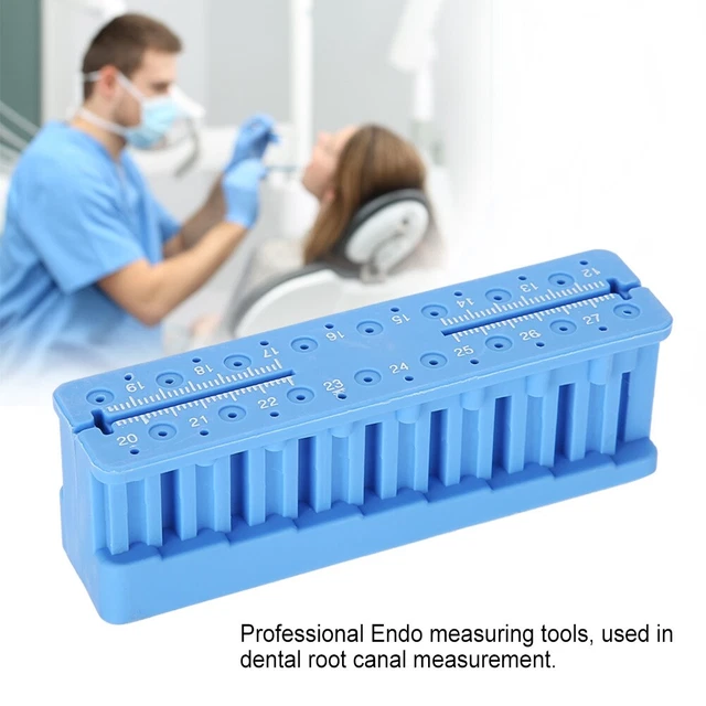 DENTAL MEASURING AUTOCLAVABLE Endodontic Block Files Instrument Ruler ...