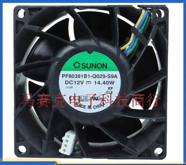 PF80381B1-Q029-S9A 12V 14.40W 8CM 8038 3-Wire Server Cooling Fan EUR 19,31 - PicClick DE