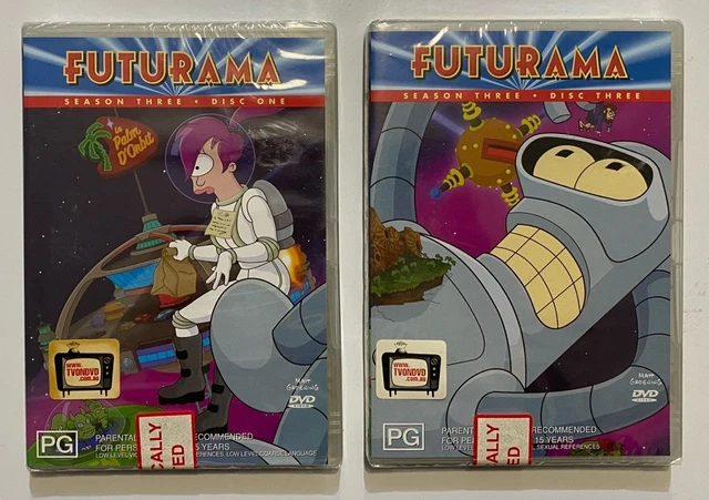 FUTURAMA SEASON 3 Three Third DISK 1 & 3 ONLY DVD TV Show Series ...