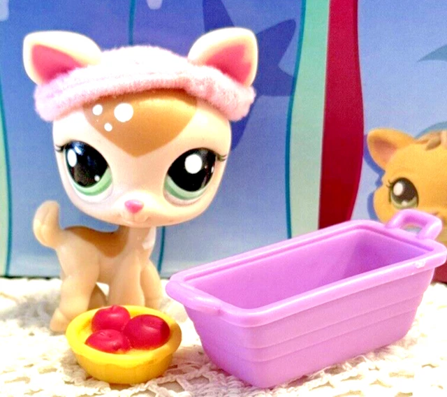 LITTLEST PET SHOP Authentic Brown Spotted Fawn Deer Reindeer #2486 ...