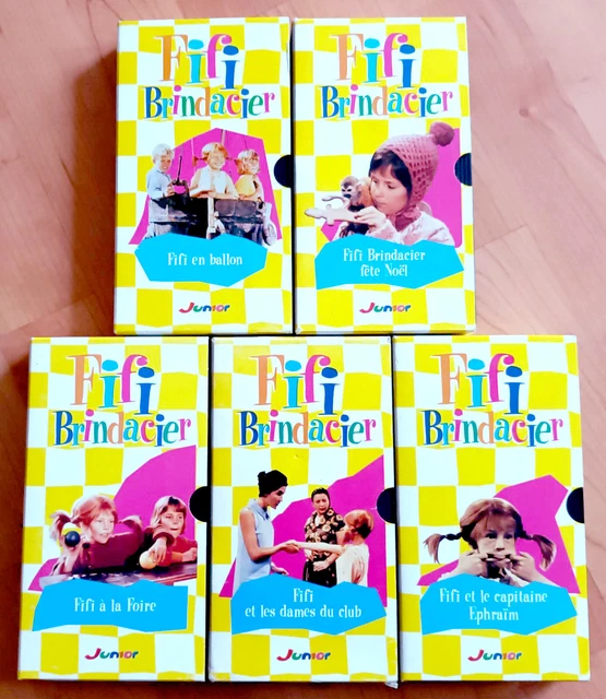 5 VHS FIFI Brindacier (Série 1969) - N°s 2, 4, 6, 7, 9 - Secam Très bon ...