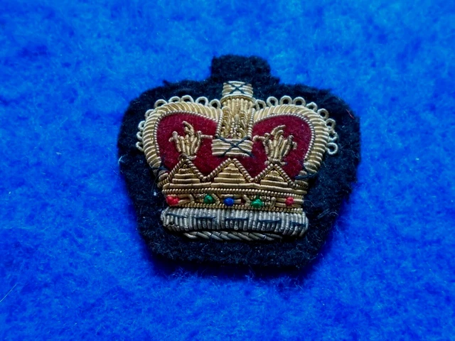 BRITISH REGIMENTAL SERGEANT Major Wo2 No 1 Dress Bullion Rank Crown £6. ...