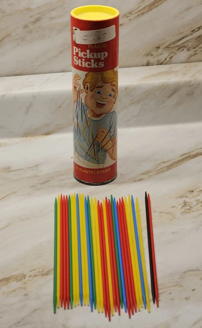 VINTAGE 1975 WHITMAN Pickup Sticks Game Original Box Plastic Sticks ...