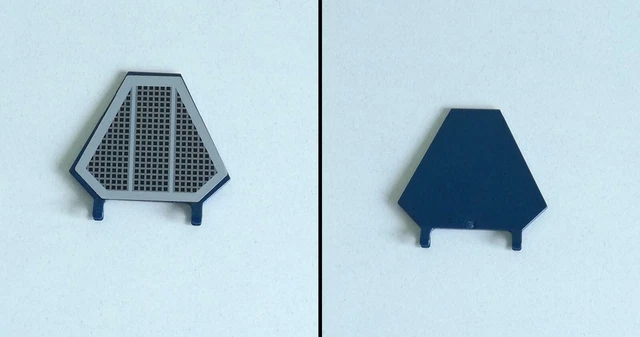 LEGO 1X BANDIERA Esagonale + Sticker Set 7661 Star Wars 5x6 BLU SCURO ...