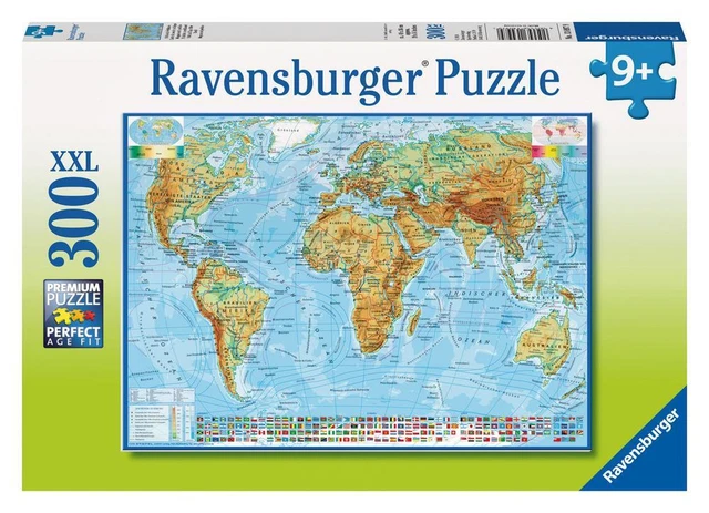 WORLD POLITICAL MAP Jigsaw Puzzle, 300 Pieces - Ravensburger $30.98 ...