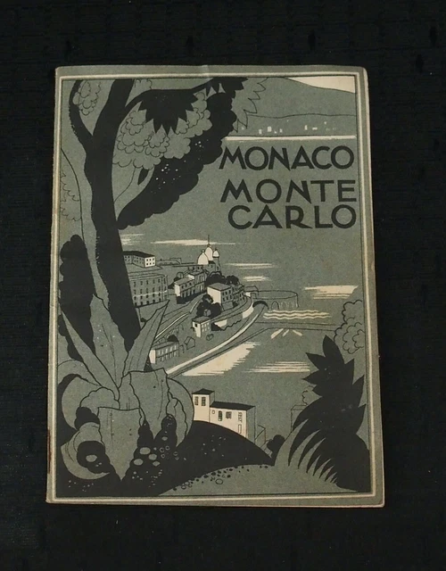 1900'S MONACO MONTE Carlo Pamphlet Book on History w/ Pictures Ephemera ...