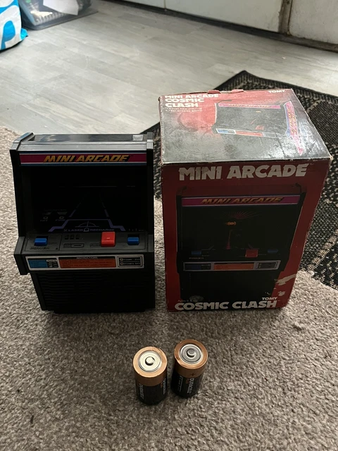 VINTAGE BOXED COSMIC Clash Mini Electronic Arcade Game 1982 Tomy OOP ...