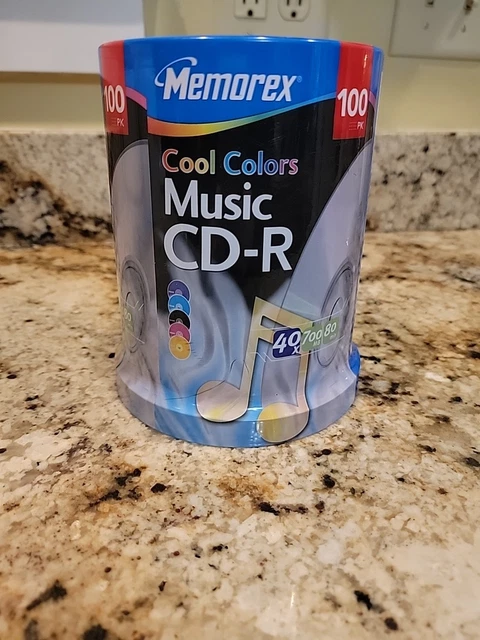MEMOREX COOL COLORS Music CD-R 100pk 40X 700MB 80min SEALED New Old ...
