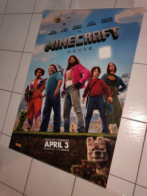 A MINECRAFT MOVIE 2025 Jack Black Mamoa Orig Ds Os Teaser Cinema Poster ...