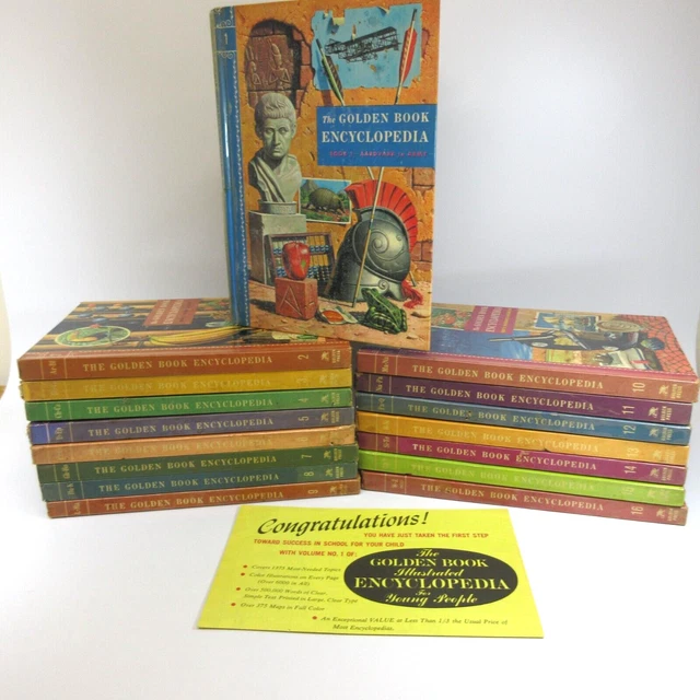 THE GOLDEN BOOK Encyclopedia 16 Volume Children Encyclopedia Complete ...