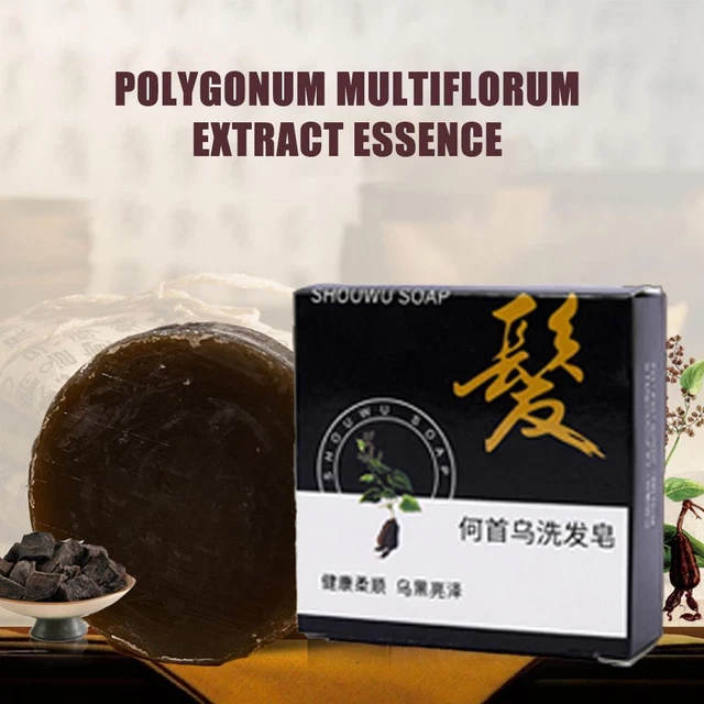 POLYGONUM MULTIFLORUM HAIR Shampoo Soap Bar Essence Hair Darkening Sh ...