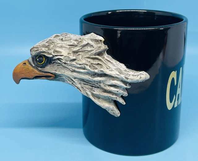 2003 THE LOST Woodsman California 3D Bald Eagle Mug Rick J Rowley £15. ...