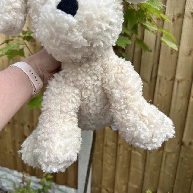 DUNELM. LOVELY CREAM SHAGGY PLUSH DOG. VGC puppy pup soft toy 13" tall ...