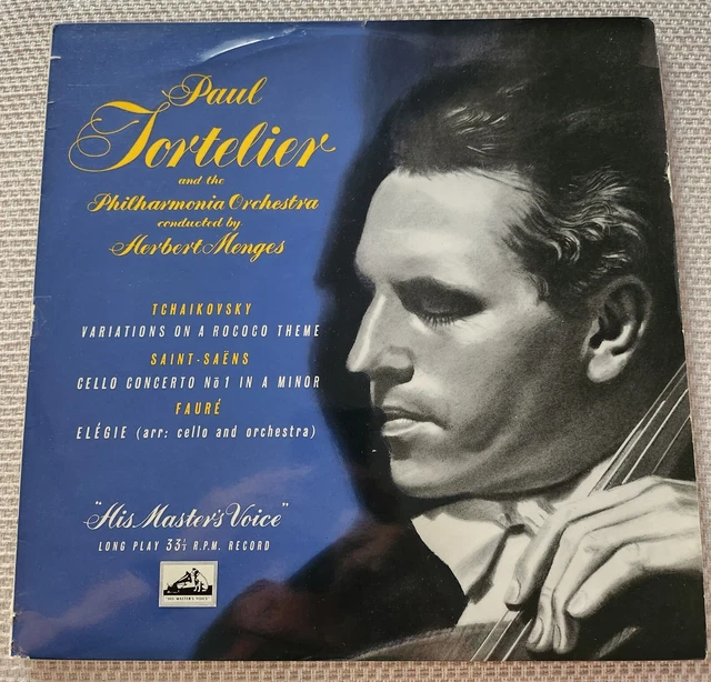 PAUL TORTELIER : Saint-Saëns Cello Concerto, HMV ALP 1336 Rare First ...