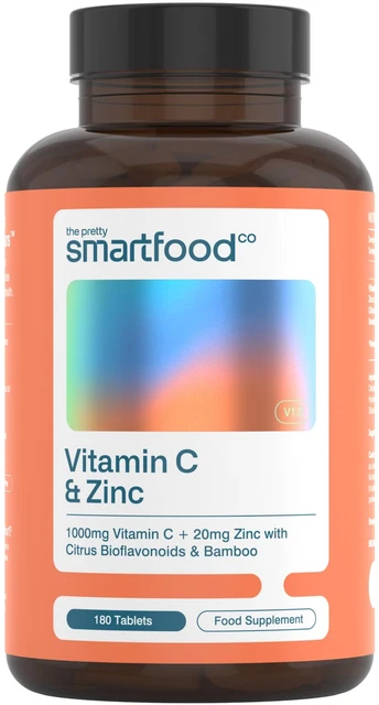 POWERFUL VITAMIN C and Zinc Tablets Vitamin C 1000mg with Zinc 6 Month ...