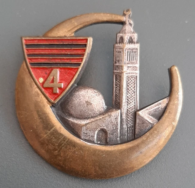 WW2 INSIGNE 4° RCA 1939-1940 CHASSEURS D'AFRIQUE Drago béranger peint ORIGINAL EUR 26,99 ...